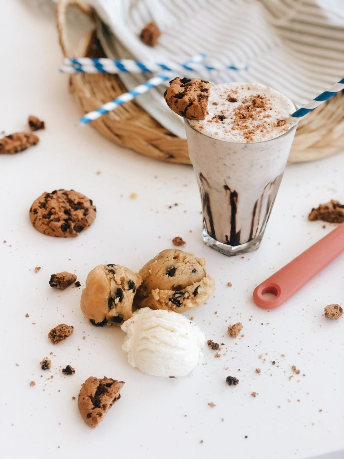 Chocolate chip cookie dough milkshake - The Dough Bar